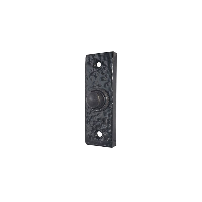 Black Antique Rectangular Bell Push - HandleStore.com