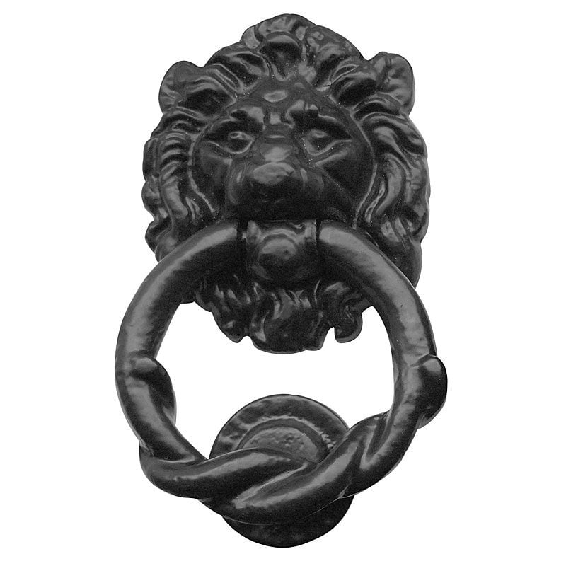 Black Antique Lions Head Door Knocker - HandleStore.com