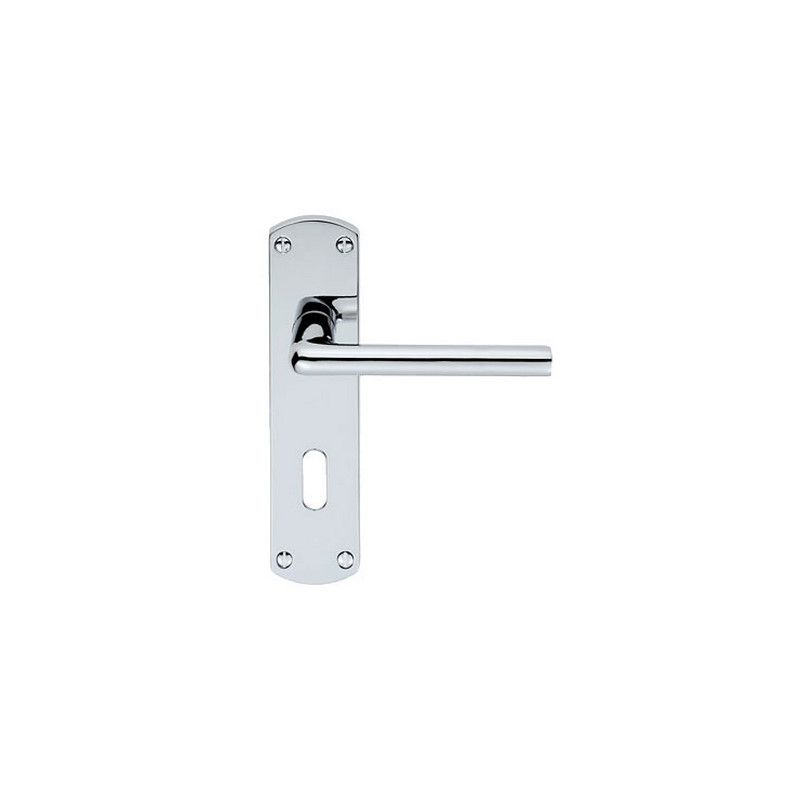 Uno Lever Lock On Backplate Door Handles | Z48 | HandleStore.com