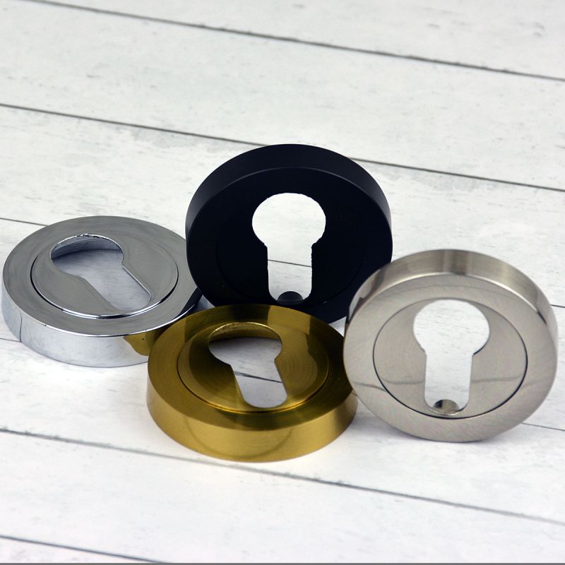 Euro Escutcheon Cover Pair with Screw on Rose | HandleStore