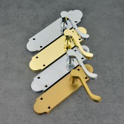 Z775 | Budget Shaped Scroll Lever Latch Door Handles | HandleStore.com