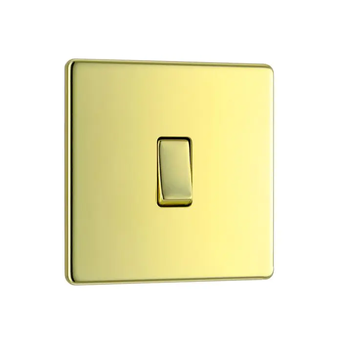 gold screwless light switch