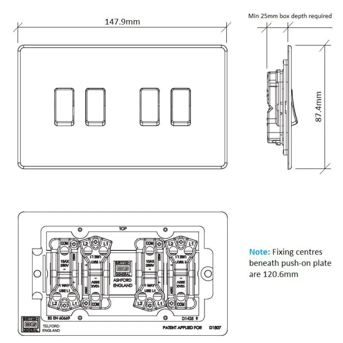 Light Switch Plate Dimensions