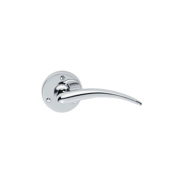 Contemporary lever on large door handle rose from HandleStore.com