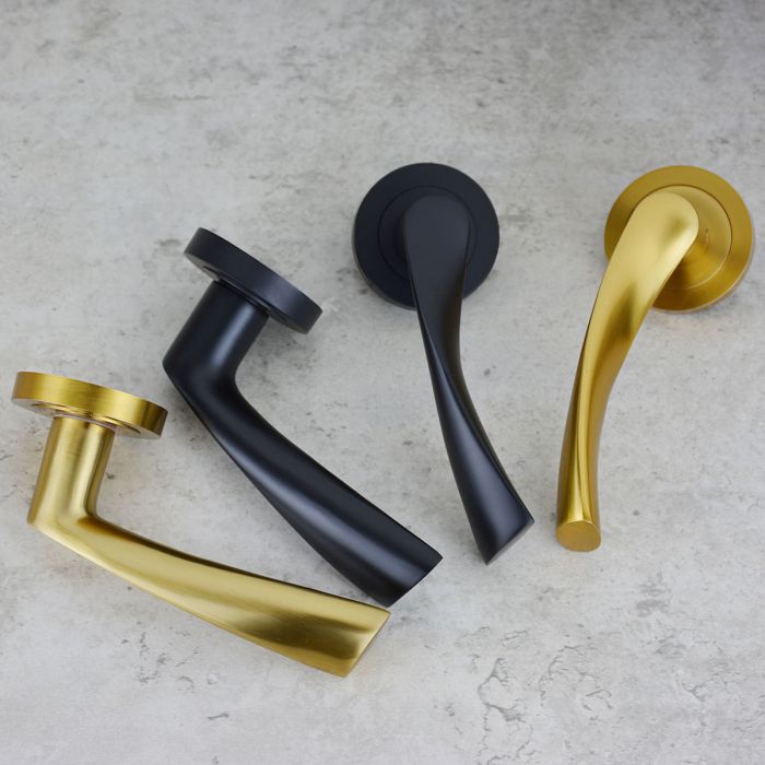 Z746 | Budget Twist Lever Rose Door Handles | HandleStore.com