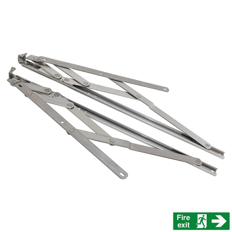 Fire Escape Window Hinges - 16 inch Side Hung.