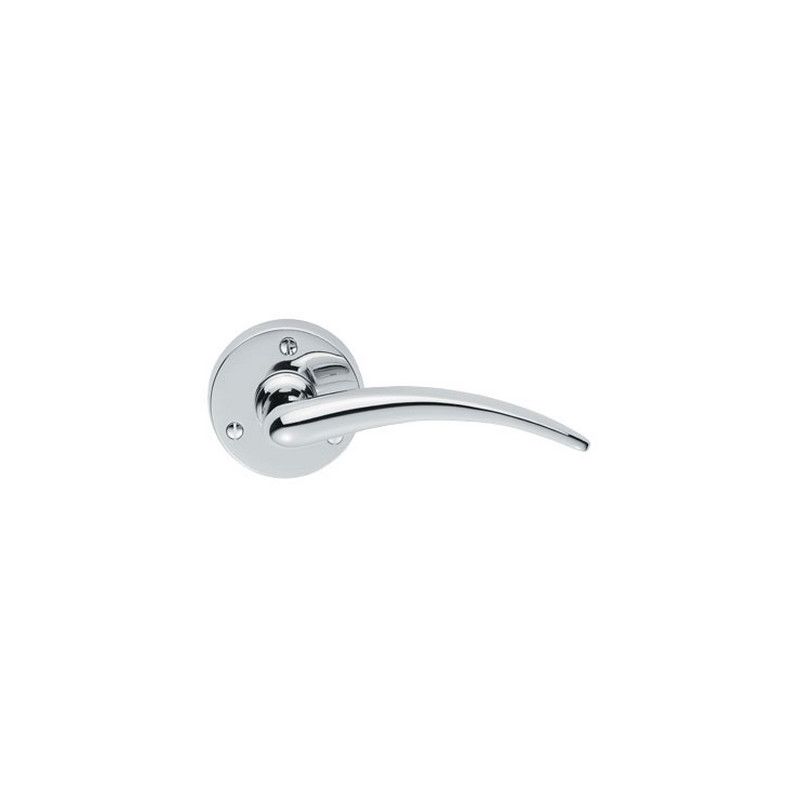 Contemporary lever on large door handle rose from HandleStore.com