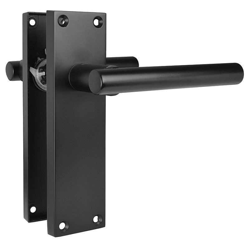 Z740 | T-Bar Lever Backplate Latch Door Handles | HandleStore.com