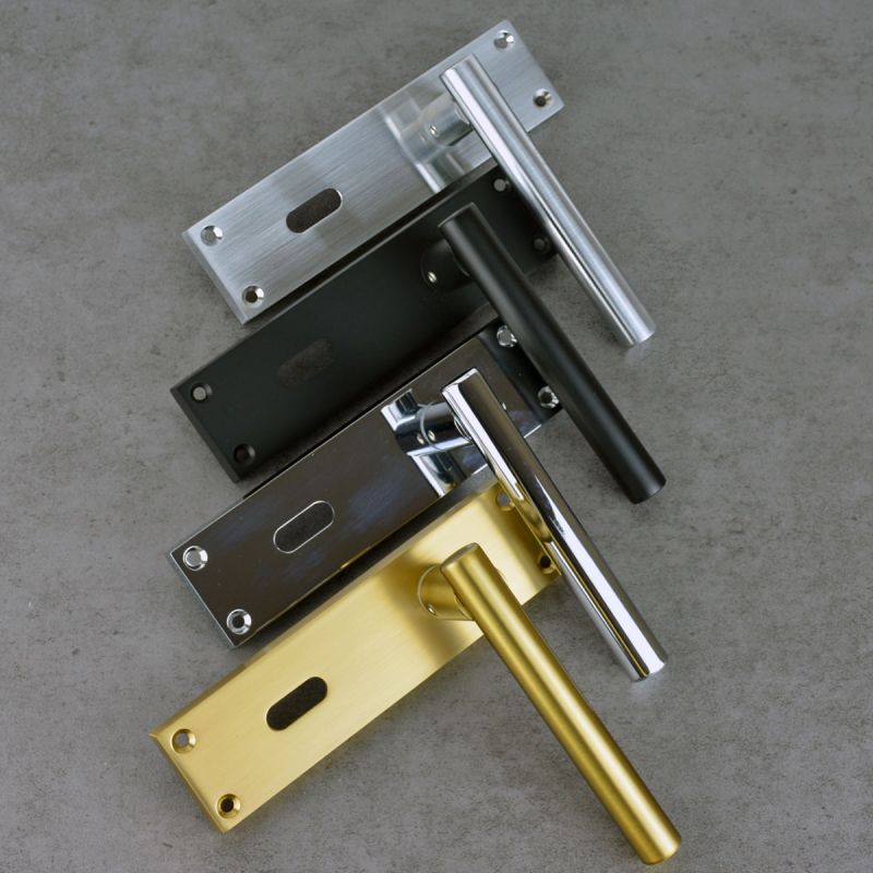 Z741 | T-Bar Lever Backplate Lock Door Handles | HandleStore.com
