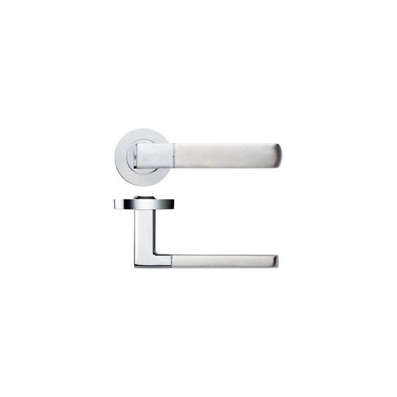 Two Tone Lever On Rose Interior Door Handle |Z85| HandleStore.com