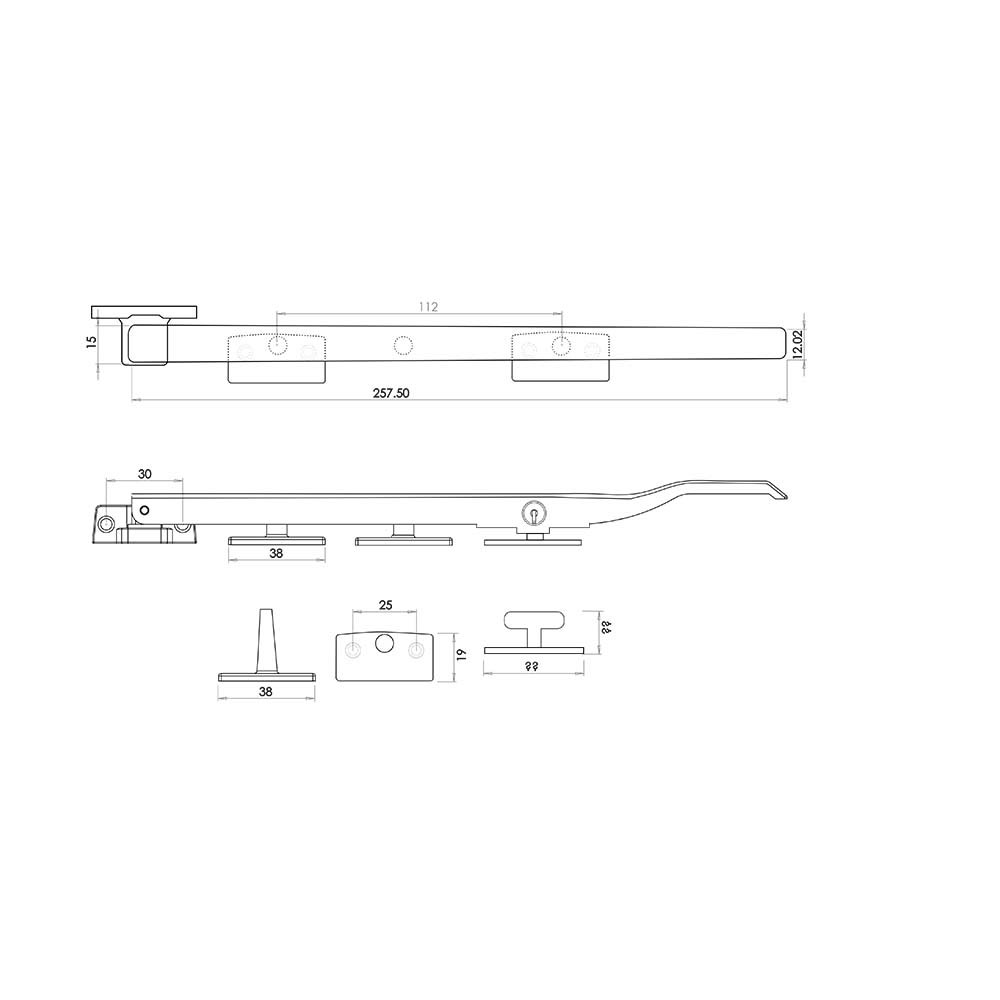 Locking Casement Window Stays - Modern Colours - HandleStore